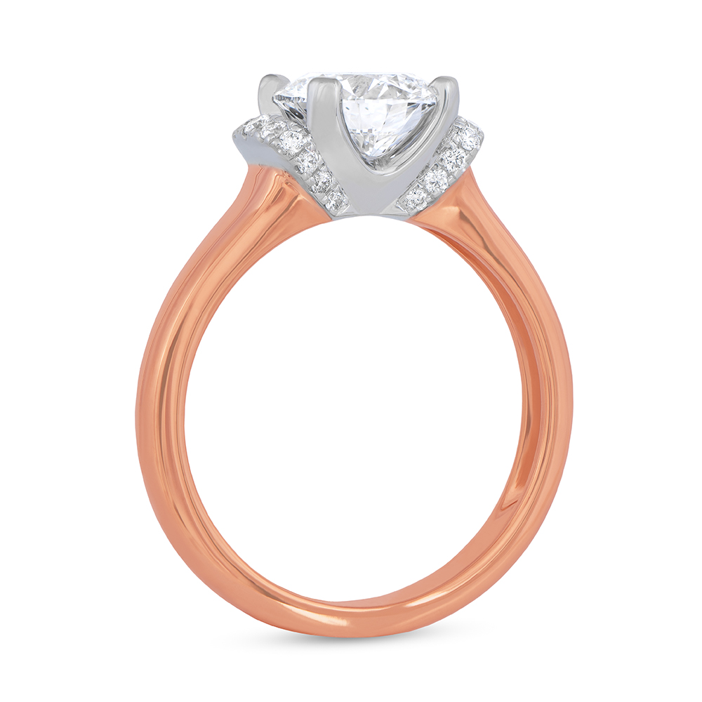 Round Diamond Rose Gold Ring | Wixon Jewelers