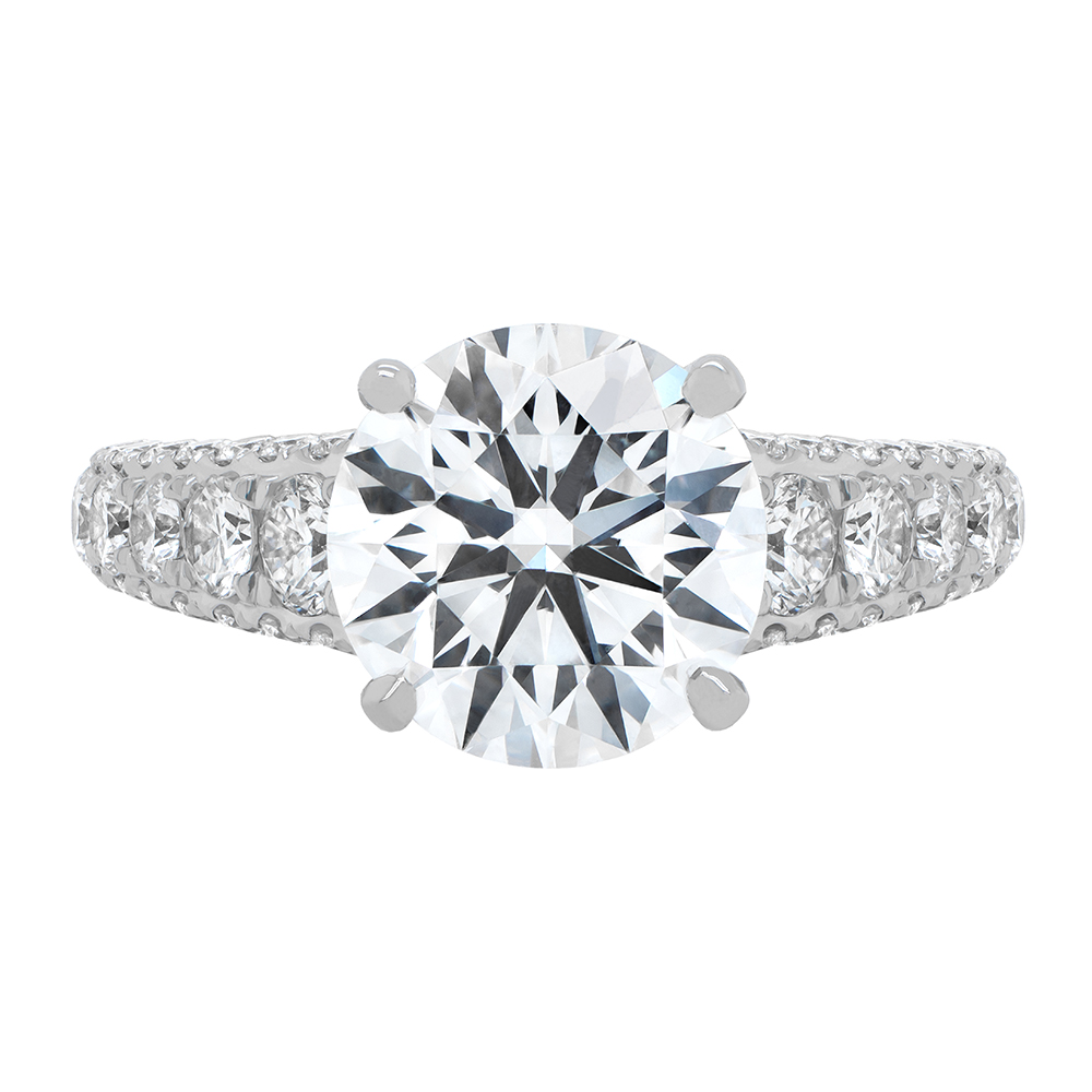 Pavé-Set Round Diamond Ring | Wixon Jewelers